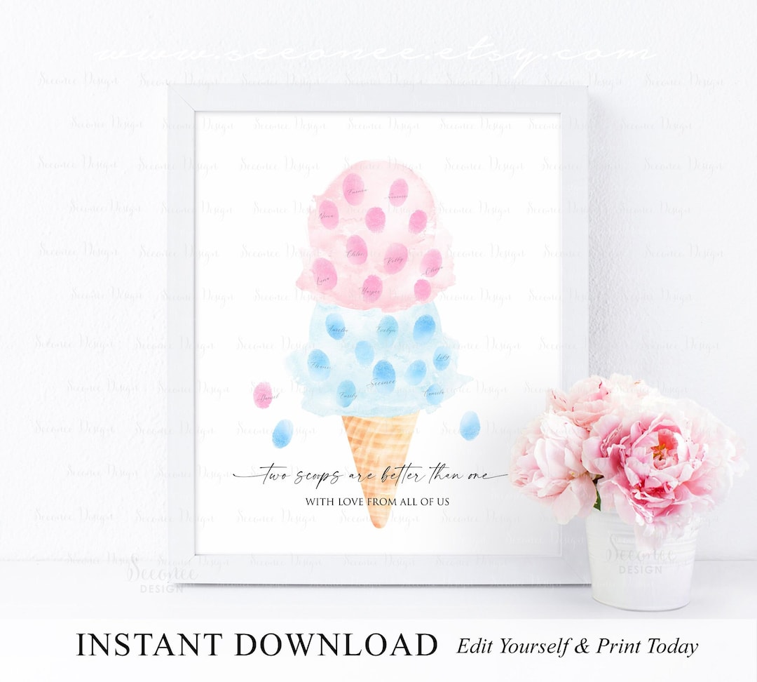 INSTANT DOWNLOAD Editable Two Scoops Are Better Than One Twin - Etsy