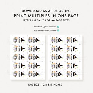 Printable Witching You A Happy Halloween Gift Tag, Witch Treat Bag Tag ...
