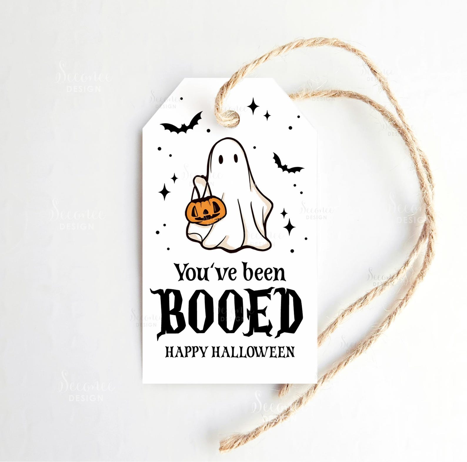 You've Been Booed Halloween Gift Tags Printable, Happy Halloween Favor ...