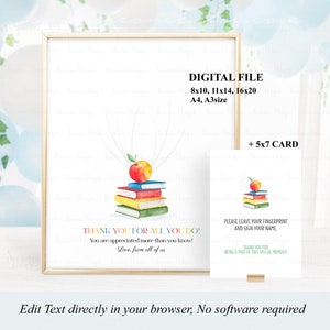 INSTANT DOWNLOAD Editable Apple Fingerprint Art Teacher Appreciation ...