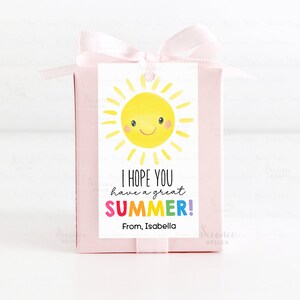 I Hope You Have A Great Summer Gift Tag, Editable Last Day of School ...