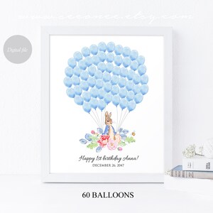 Peter Rabbit Guest Book, Signature Guestbook, Sign in Balloon, Sign in ...