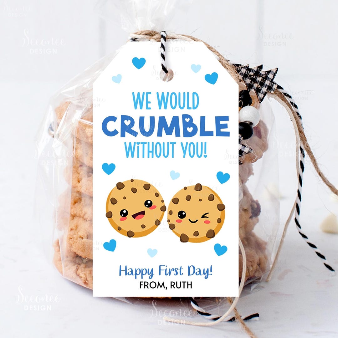First Day of School Cookie Tags Back to School Sweet Favor Tag Template ...