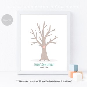 Fingerprint Tree Guestbook, Thumbprint Tree Guest Book Alternative ...