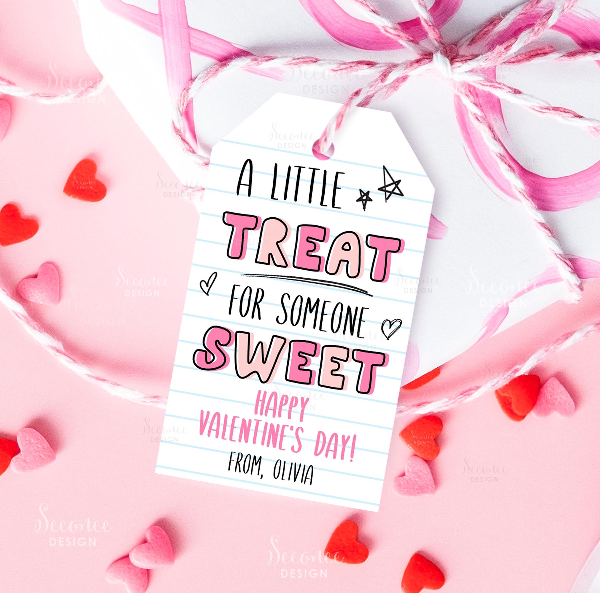 Editable Valentine Gift Tags for School Classmate Student Teacher Staff ...