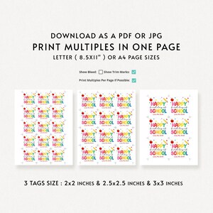 Editable Happy First Day of School Gift Tag Template Printable Back to ...