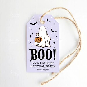 Boo Here's A Treat for You Halloween Gift Tag, Printable Happy ...