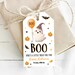 Halloween Gift Tag Printable Trick or Treat Tag Boo Halloween Treat Tag ...