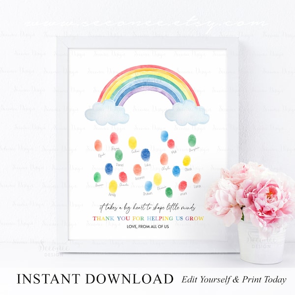 Rainbow Teacher - Etsy