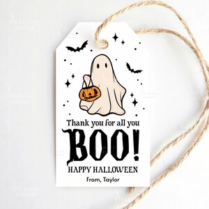 Printable Thanks for All You Boo Halloween Gift Tag, Halloween Thank ...