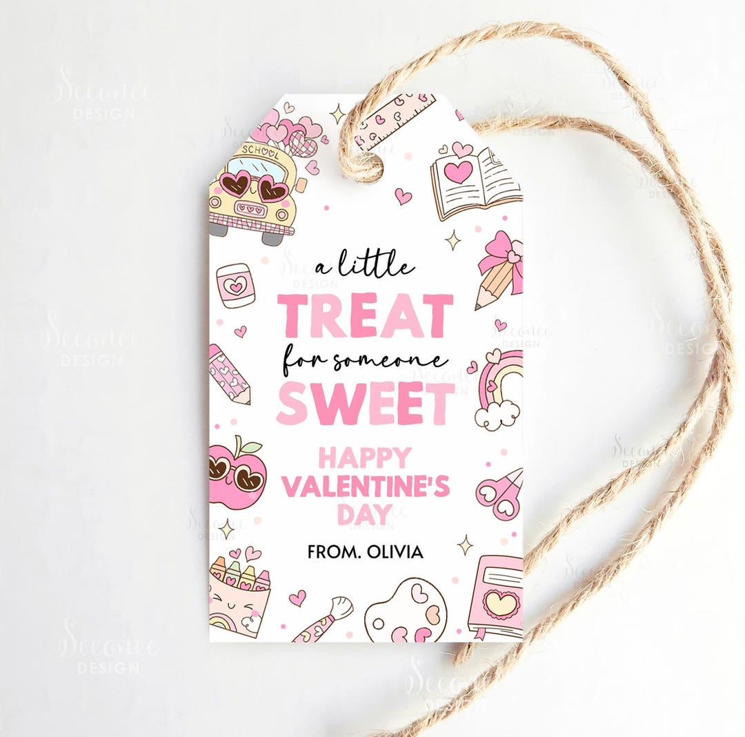 Valentine Gift Tag Printable A Little Treat for Someone Sweet Tag ...
