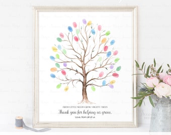 Thumbprint Teacher Gifts PRINTABLE End of Year Teacher Gift Teacher ...