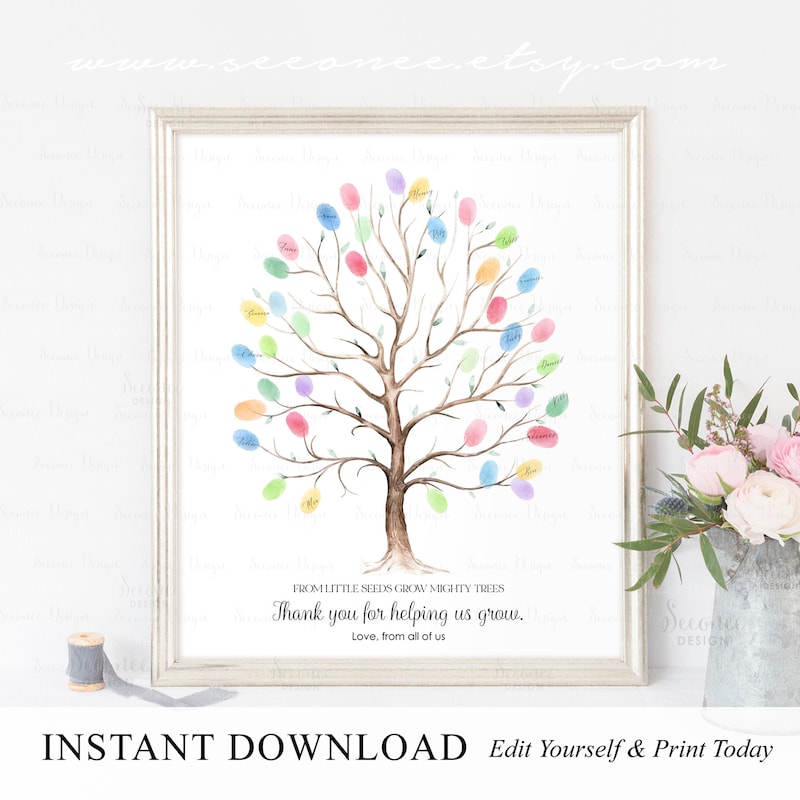 Fingerprint Tree - Etsy