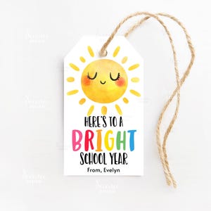 Here's to A Bright School Year Welcome Back to School Gift Tag ...