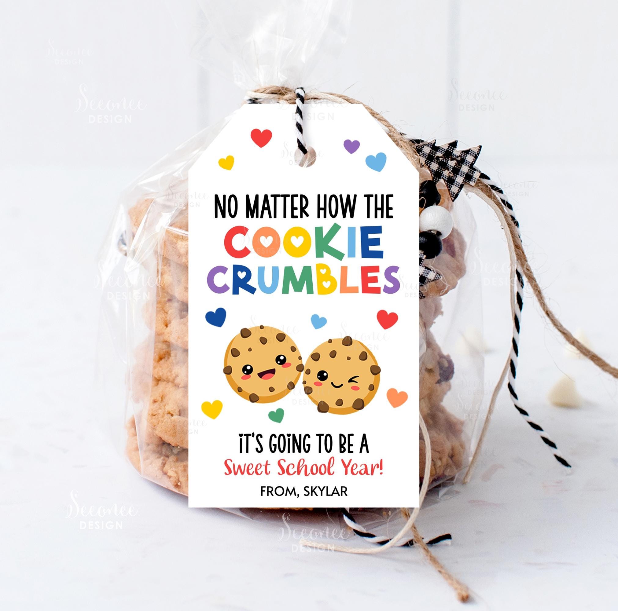 Happy First Day Tags Back to School Cookie Tag 1st Day of School Sweet ...