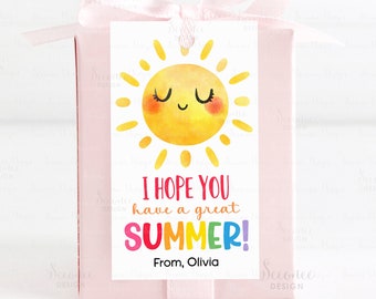PRINTABLE Have a Great Summer Tag, Summer Gift Tag, Printable Tag ...