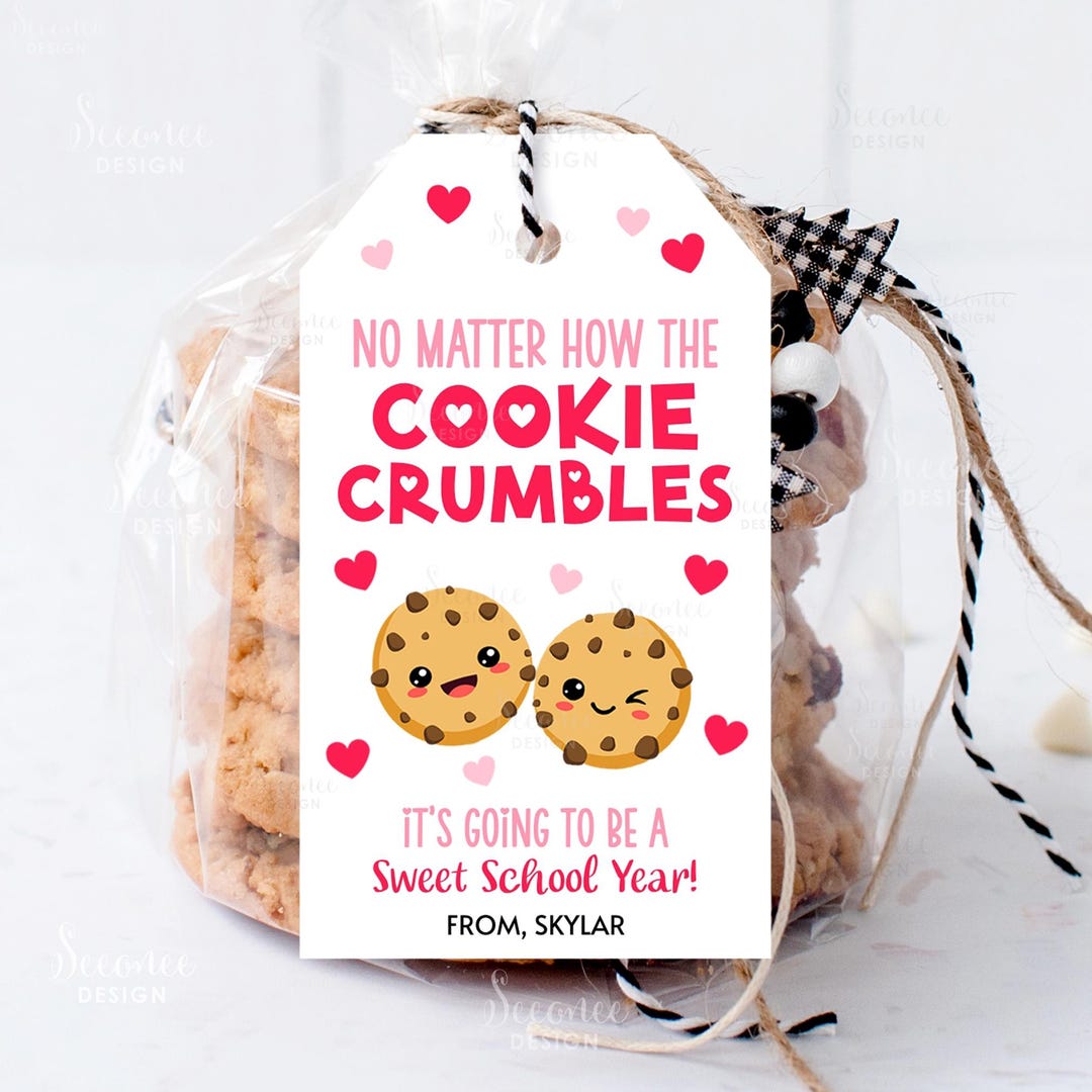 Back to School Gift Tags Printable Cookie Favor Tag First Day of School ...