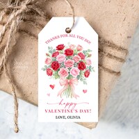 Pink Roses Gift Tags - Etsy