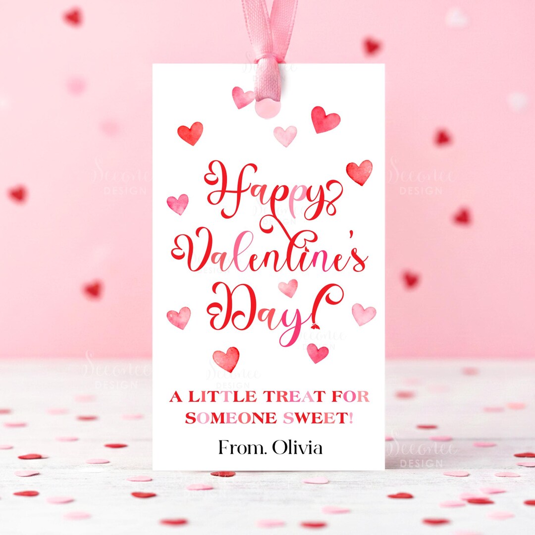 Printable Valentine's Day Gift Tags, Valentines Sweet Treat Tags ...