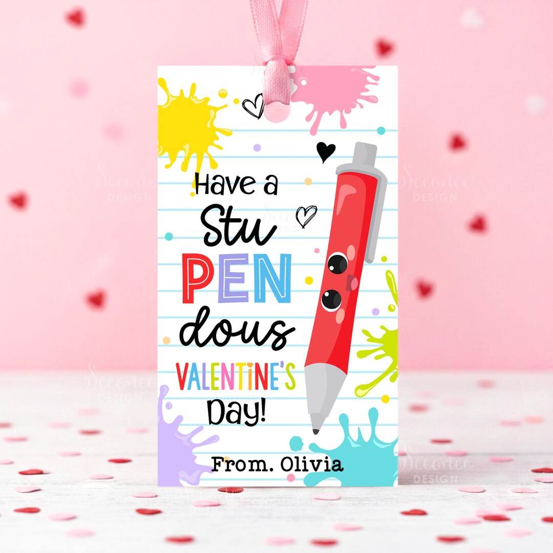 Have A Stupendous Valentines Gift Tags, Printable Valentine's Day Favor ...