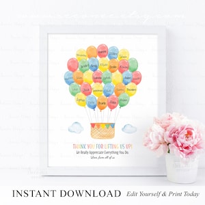 INSTANT DOWNLOAD Editable Lift Us up Teacher Appreciation Gift Ideas ...