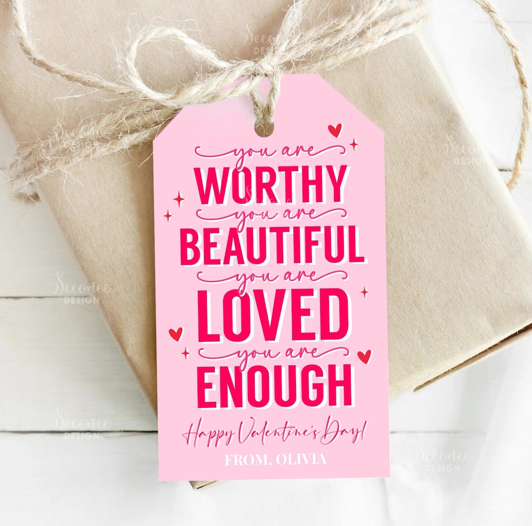 Editable Valentine's Day Tag You Are Loved Valentine Cards Printable ...