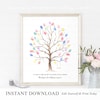 Teacher Gift Fingerprint Tree Sign Template, Printable Teacher Thank ...