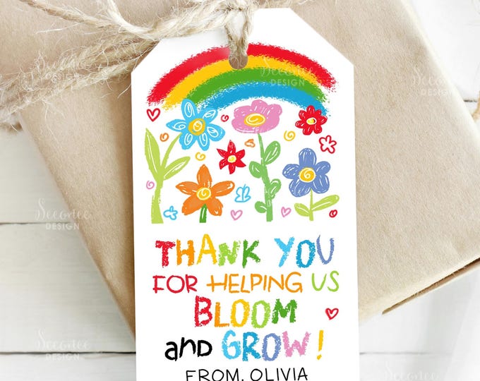 Printable Teacher Appreciation Flower Gift Tag | "teachers Plant Seeds ...