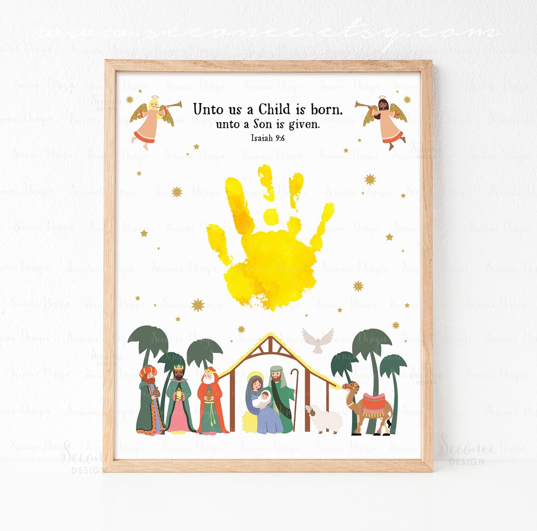Nativity Christmas Handprint Printable Craft Christian Christmas Craft ...