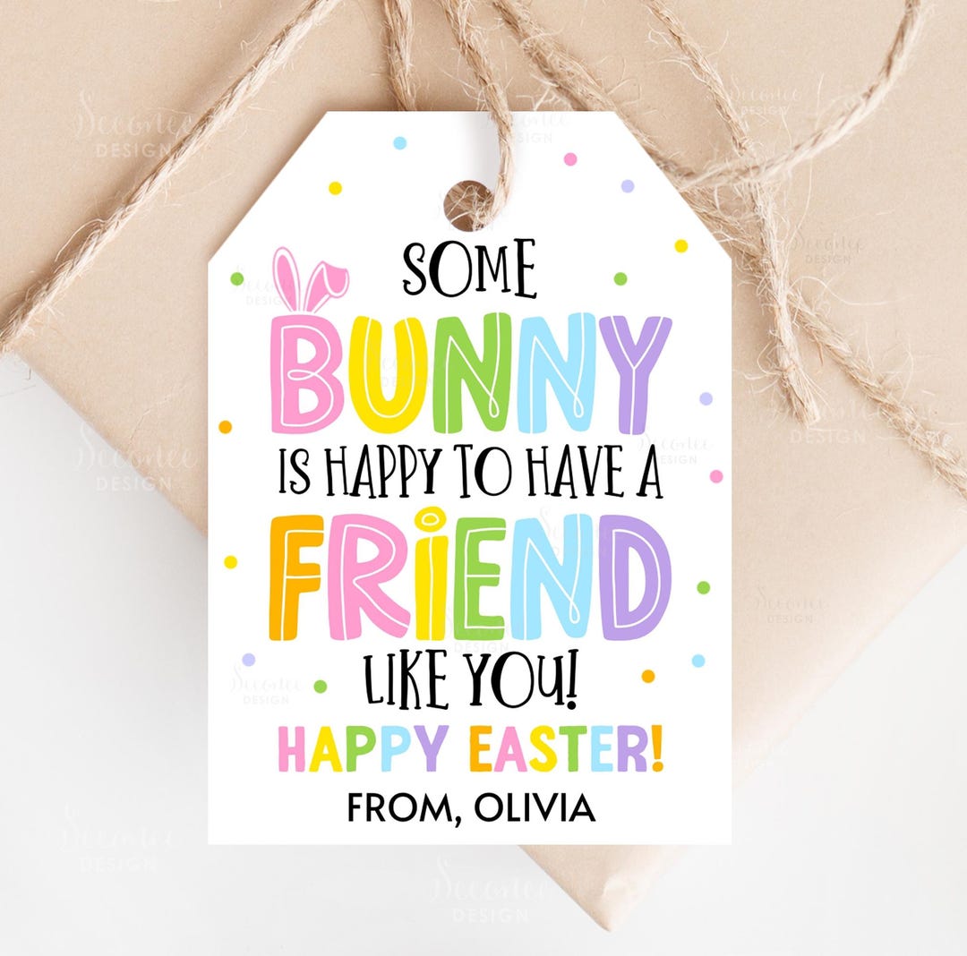 Printable Happy Easter Gift Tags School Easter Classroom Gift Tag ...