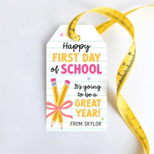 First Day of School Gift Tag Printable Back to School Classroom Gift ...
