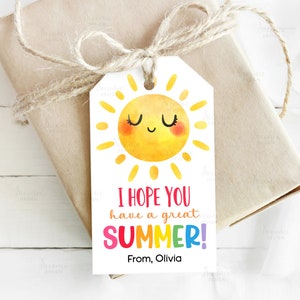 I Hope You Have A Great Summer Printable Gift Tag, Last Day of School ...