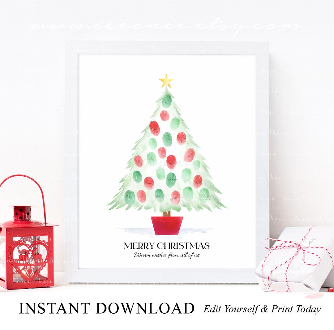 INSTANT DOWNLOAD Editable Merry Christmas Gift Ideas, Christmas Tree ...