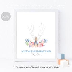 Rabbit Fingerprint Guestbook Alternative, Bunny Thumbprint Guest Book ...