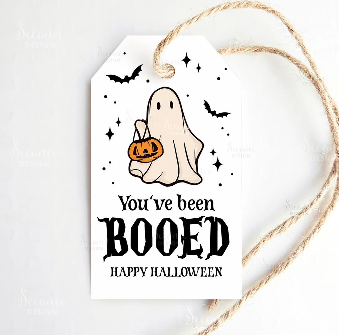You've Been Booed Halloween Gift Tags Printable, You Have Been Booed ...