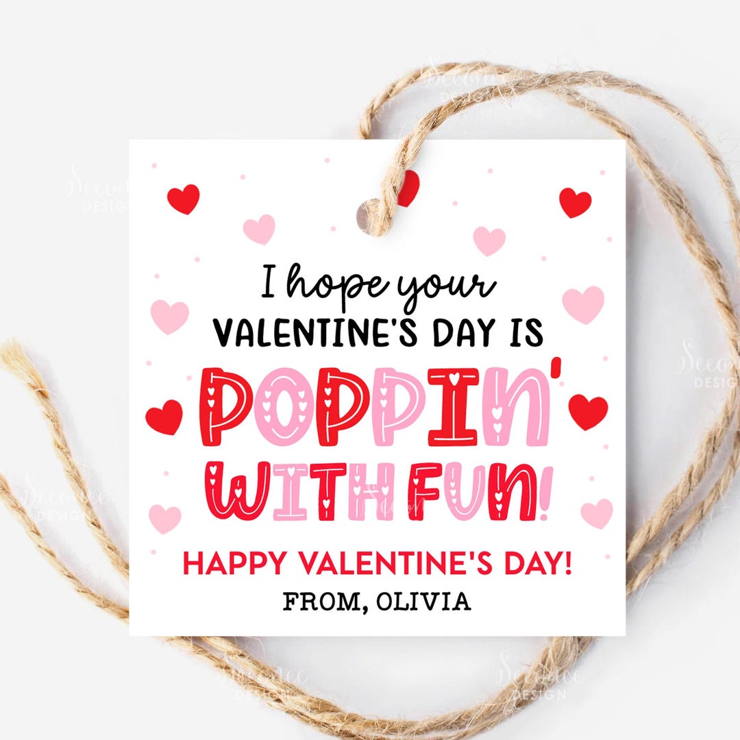 Printable Have A Popping Valentine's Day Tags, Popcorn Valentine Tag ...