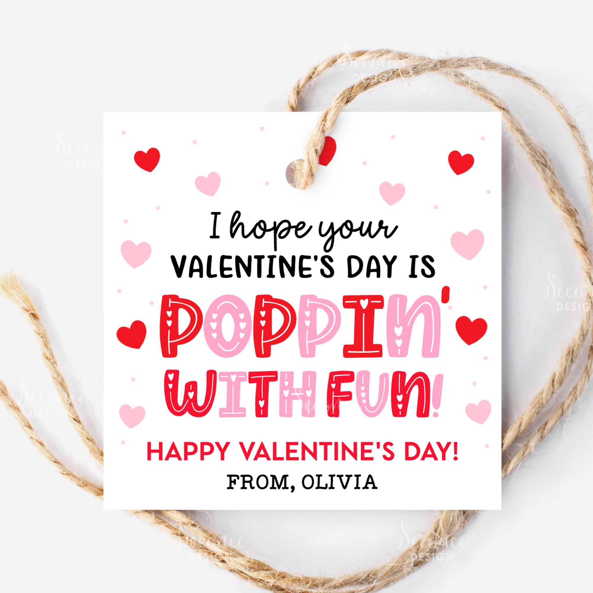 Printable Have A Popping Valentine's Day Tags, Popcorn Valentine Tag ...