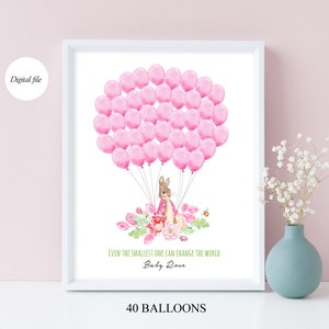 Peter Rabbit Guest Book, Signature Guestbook, Sign in Balloon, Sign in ...