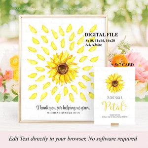 INSTANT DOWNLOAD Editable Sunflower Teacher Appreciation Gift ...