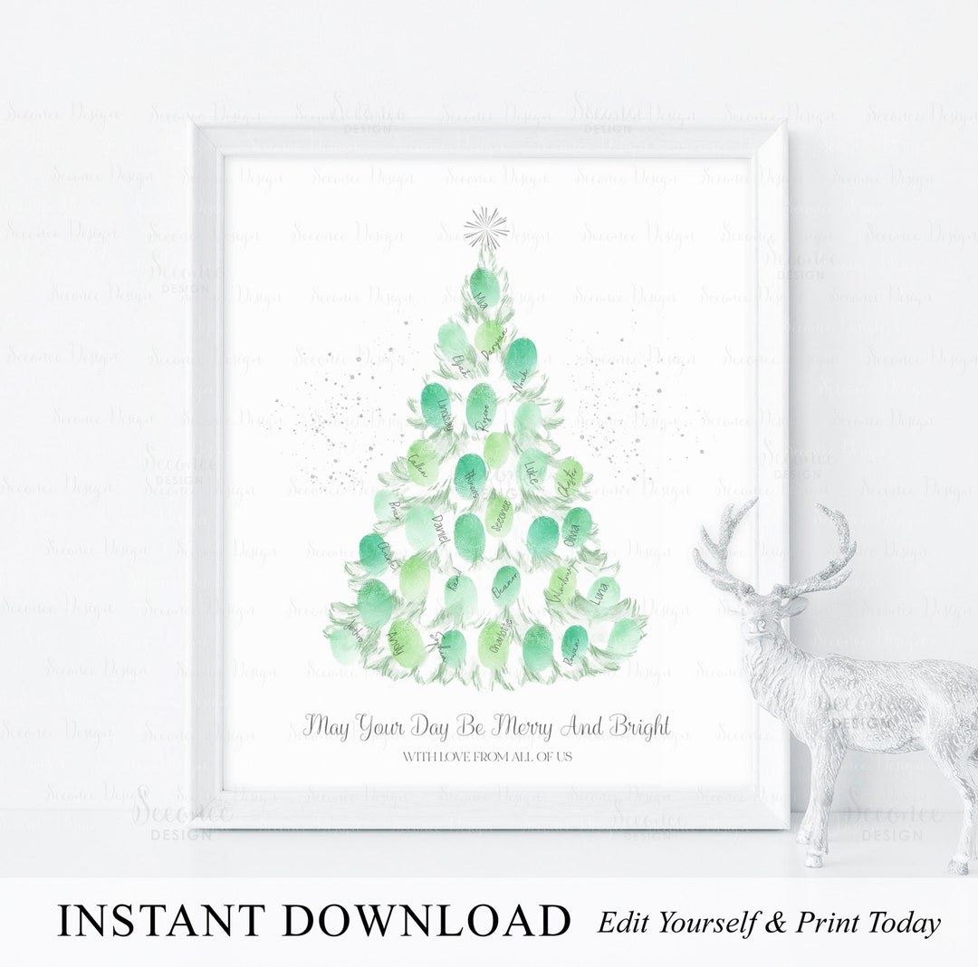 INSTANT DOWNLOAD Editable Holiday Party Gift, Christmas Tree ...