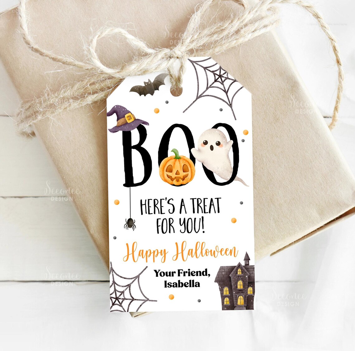 Printable Halloween Favor Tags Spooky Halloween Tags Halloween Trick or ...