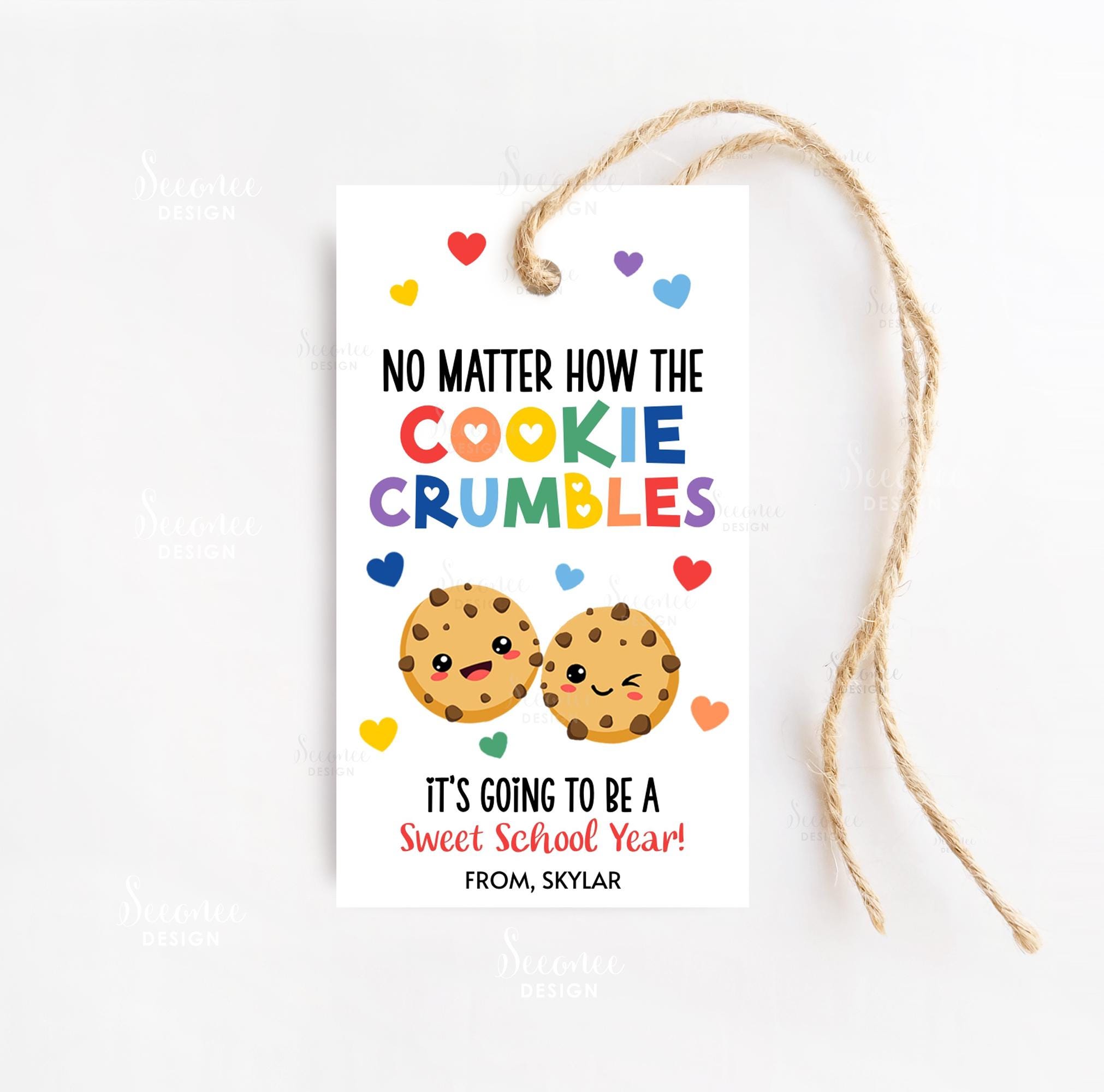 Happy First Day Tags Back to School Cookie Tag 1st Day of School Sweet ...