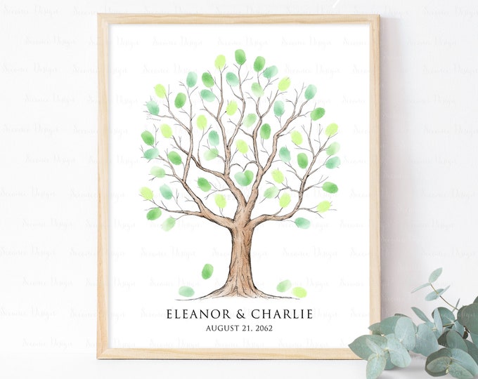 DIY Fingerprint Tree - Fingerprint Tree - Thumbprints Tree ...