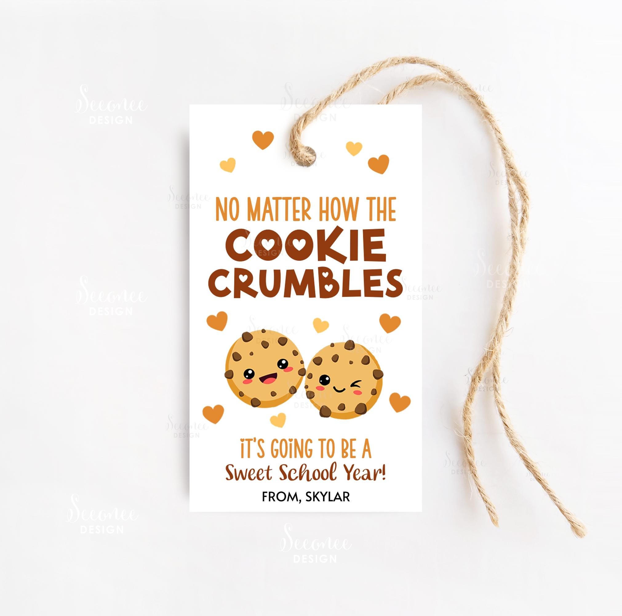 First Day of School Cookie Gift Tags Back to School Sweet Favor Label ...