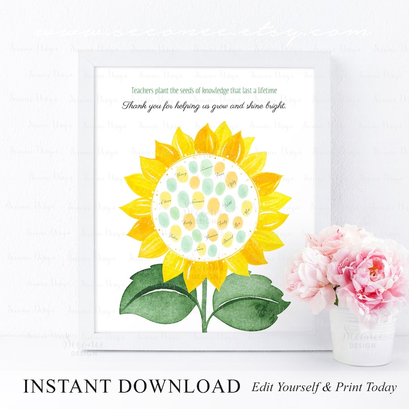 Sunflower Thank You - Etsy