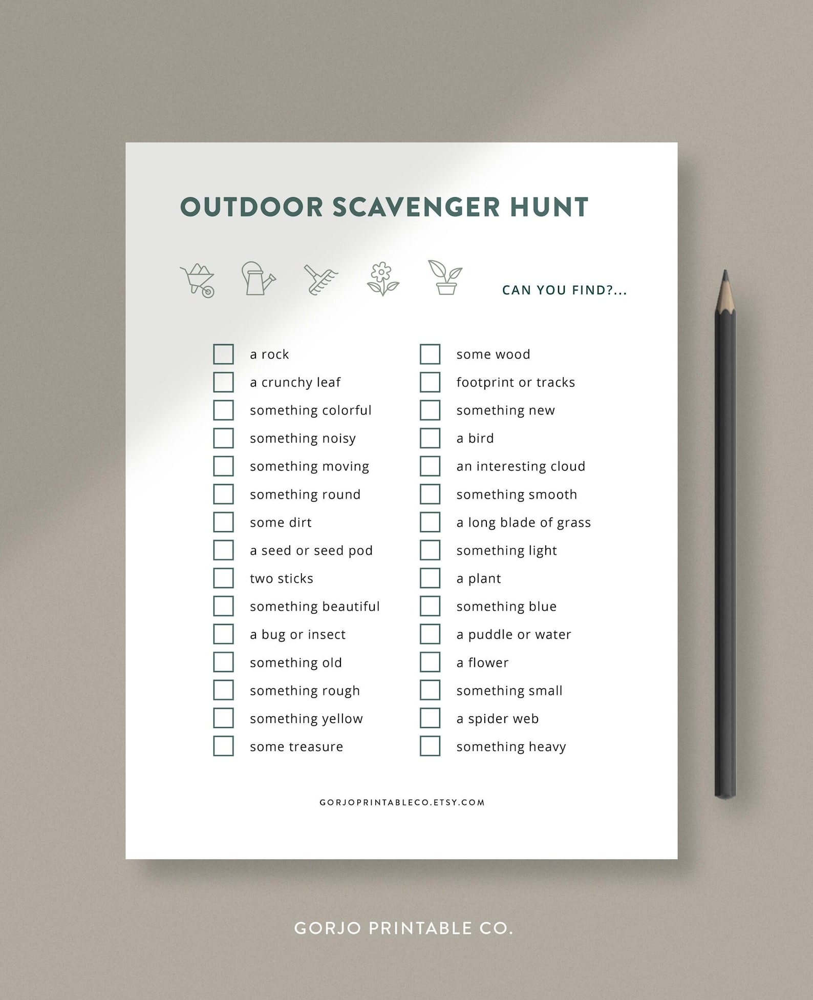 Kids Scavenger Hunt | Outdoors Scavenger Hunt | Games for Kids | Nature ...