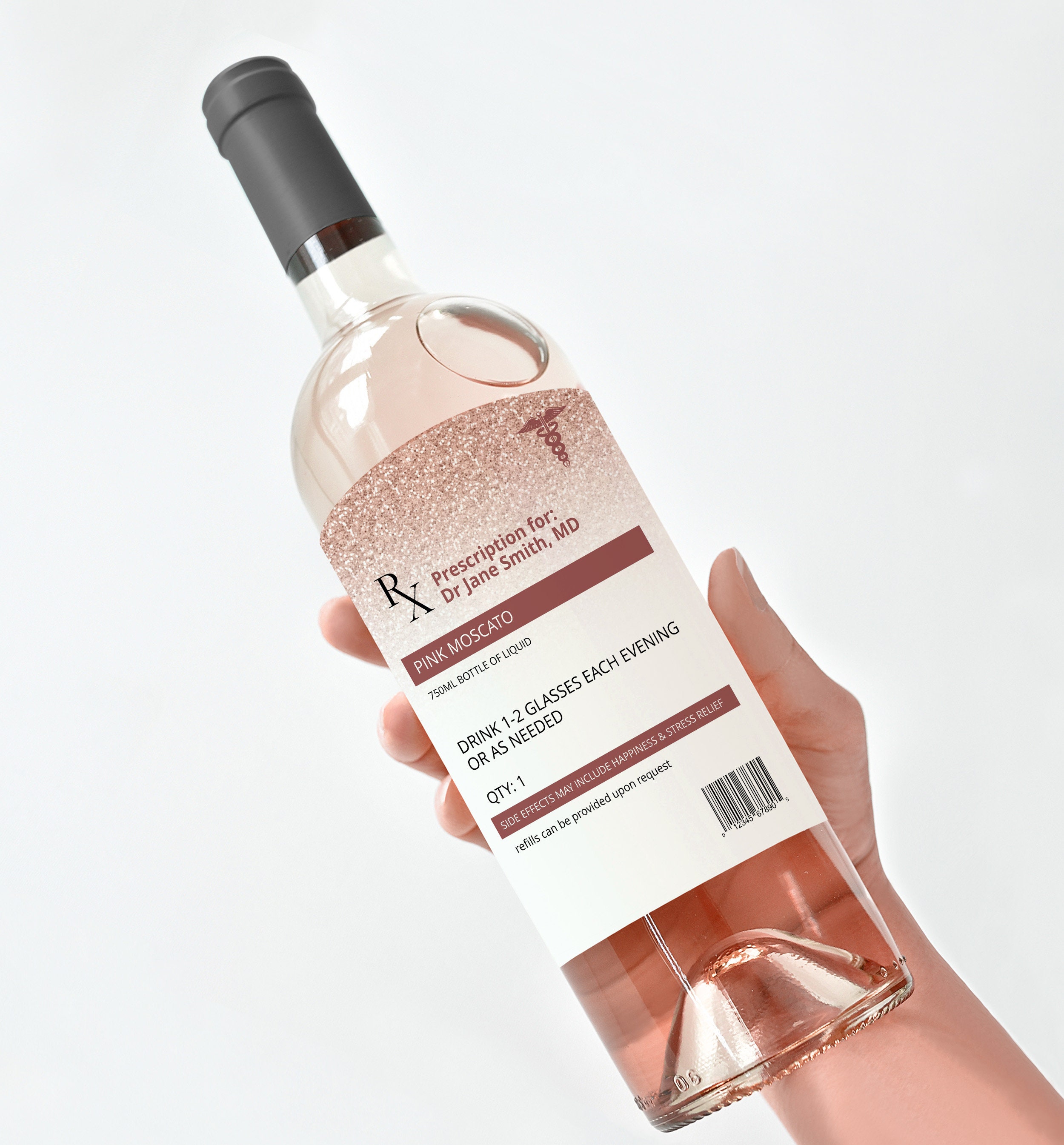 Funny Alcohol Prescription Wine Label Perfect Gag Gift for Wine Lovers ...