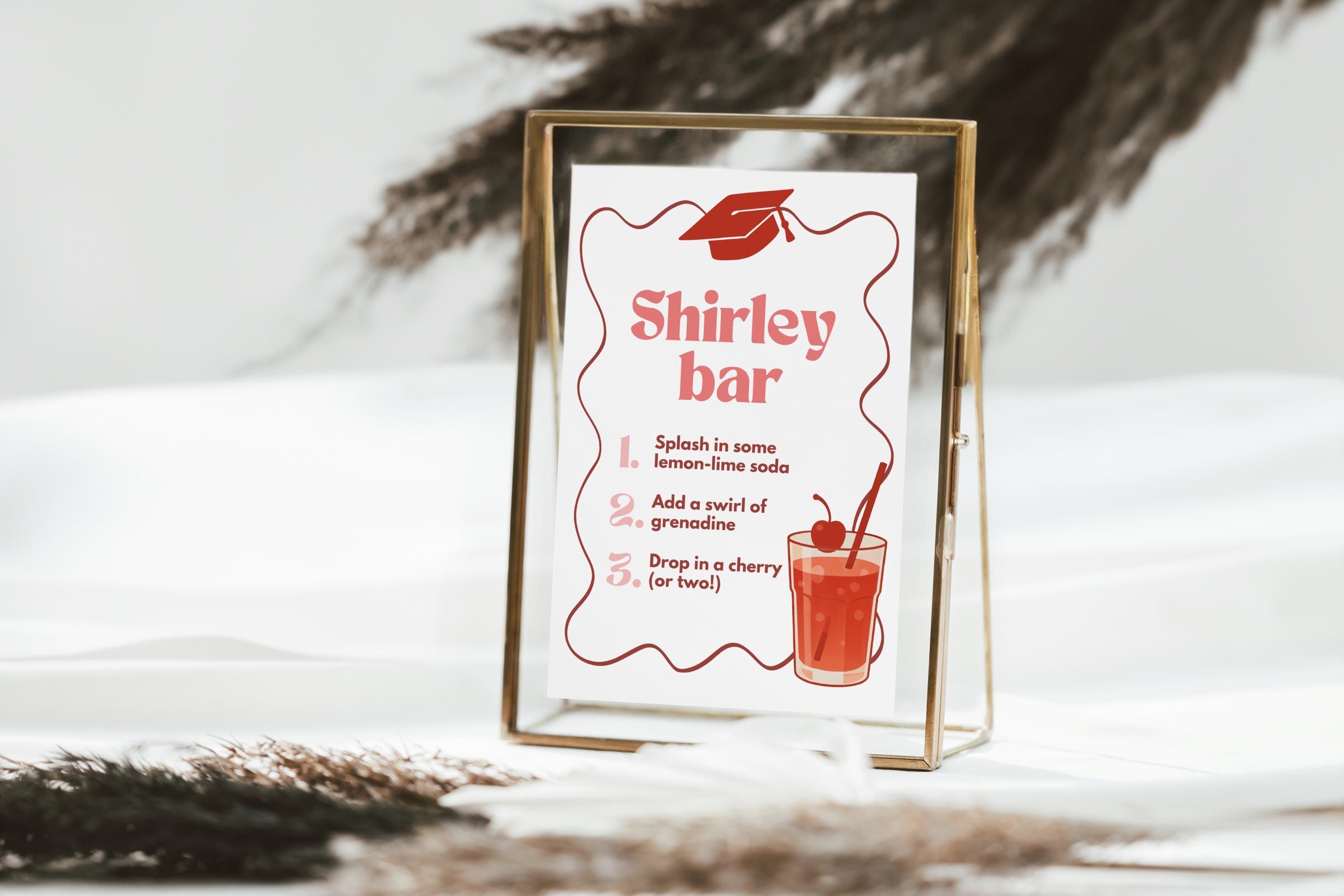 Shirley Temple Bar Sign, Shirley Temple Graduation Bar Sign, Shirley ...