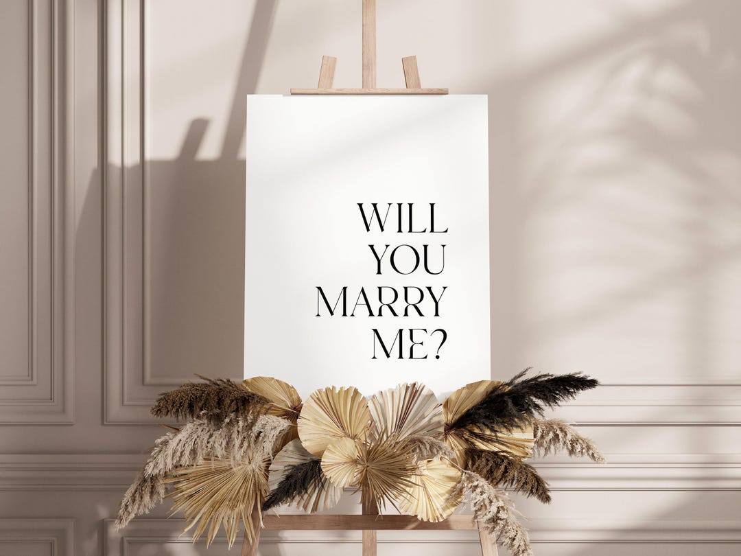 Modern Proposal Sign - Printable Editable Design for Engagement ...