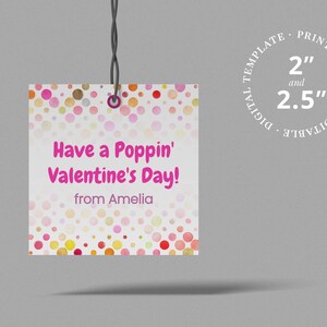 Pop It Valentine Printable Fidget Favor Have A Poppin' Valentines Day ...